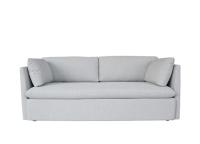 China Grey Fabric Loveseat Sofa 180cm Pure Sponge Cushions Polyester Fiber Pillows for sale