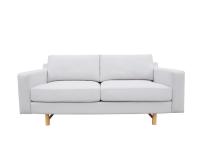 China Beige Fabric Sofa 180cm with Pure Sponge Padded Seats and Connecting Timber Legs for sale