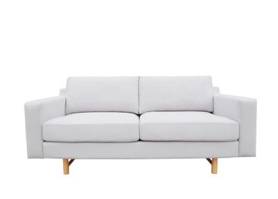 China Beige Fabric Sofa 180cm with Pure Sponge Padded Seats and Connecting Timber Legs for sale