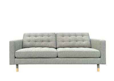 China Sage Green Stitched Fabric 3 Seater Sofa 180cm with Timber Legs for sale
