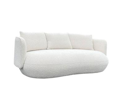 China Boucle Fabric 3 Seater Sofa 220cm Ivory Living Room Couch for sale