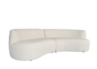 China D28 Pure Fabric Sectional Couch Two Piece Set with Wooden Legs 338 cm for sale