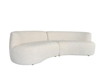 China D28 Pure Fabric Sectional Couch Two Piece Set with Wooden Legs 338 cm for sale