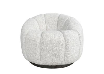 China Boucle Pumpkin Arm Chair Swivel Plinth Beige 96x93x74 cm Living Room for sale