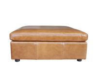 China Genuine Leather Foot Stool Storage Ottoman 90cm W x 90cm D x 41cm H for sale