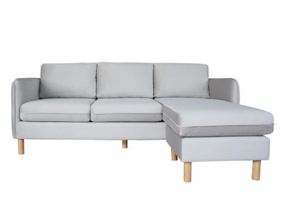 China Modular Fabric Sofa with Reversible Ottoman Chaise 200cm Wide Velvet Timber Legs for sale