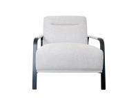 China Modern Beige Armchair with Metal Frame Thick Foam Padding 71cm Wide for sale