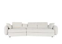 China Modular Sectional Fabric Sofa Beige 2 Piece Set Sofa High Density Sponge Padded Seat for sale