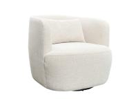 China Swivel Armchair with Waist Pillow Pure Sponge Padded Seat Polyester Fabric 86 cm for sale