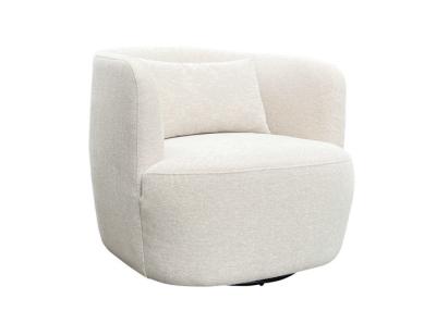 China Swivel Armchair with Waist Pillow Pure Sponge Padded Seat Polyester Fabric 86 cm for sale