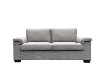 China 198cm Fabric Sofa Bed Double Size Sleeper Couch With Mattress Grey Arm Cushion for sale