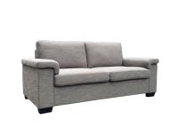 China 198cm Fabric Sofa Bed Double Size Sleeper Couch With Mattress Grey Arm Cushion for sale
