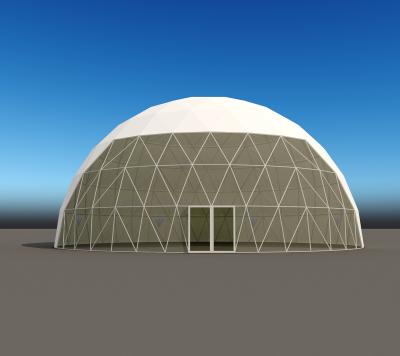 China Exhibition Event Party Steel Geodesic Dome Tent 20M Diameter for sale