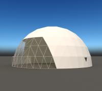 China Exhibition Event Party Steel Geodesic Dome Tent 20M Diameter for sale