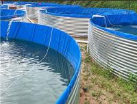 China Galvanized Sheet Fish Tank PP Bottom Drain DN110MM Collapsible for sale