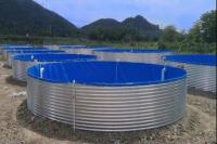 China Galvanized Sheet Fish Tank PP Bottom Drain DN110MM Collapsible for sale