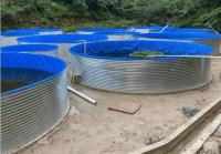 China Galvanized Sheet Fish Tank PP Bottom Drain DN110MM Collapsible for sale