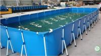 China 25Mx5M Outdoor PVC Tarpaulin Swimming Pool Metal Frame for sale