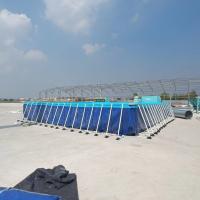 China 25Mx5M Outdoor PVC Tarpaulin Swimming Pool Metal Frame for sale