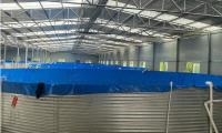 China Galvanized Sheet Aquariums Tarpaulin Fish Farming Tanks 20M D 1.20M H for sale