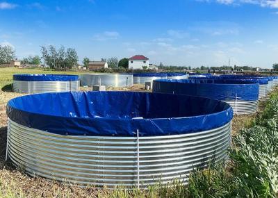 China High Density Galvanized Sheet Tarpaulin Fish Tank 5M D 1.45M H for sale