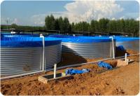 China Galvanized Sheet Aquariums Tarpaulin Fish Breeding Tank 30M Diameter Large for sale