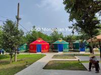 China Easy And Fast Installation 6M Diameter Mongolian Yurts With Skylight Window Bamboo Decoration for sale