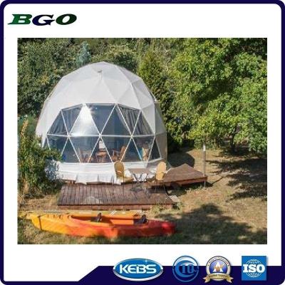 China Outdoor Bamboo Decoration Geodesic Dome Tent Waterproof Heat Resistant Easy Installation for sale