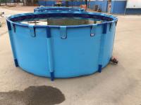 China 3000L 1.2MM Tarpaulin Fish Tank Foldable And Collapsible With Metal Frame Fish Pond Plastic Tank for sale