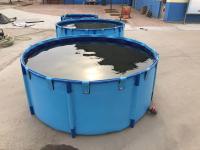 China 3000L 1.2MM Tarpaulin Fish Tank Foldable And Collapsible With Metal Frame Fish Pond Plastic Tank for sale
