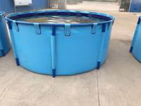 China 3000L 1.2MM Tarpaulin Fish Tank Foldable And Collapsible With Metal Frame Fish Pond Plastic Tank for sale