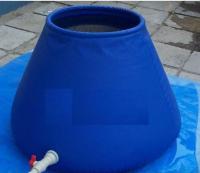 China 2000L PVC Foldable Rain Water Tank Round Top For Fire Fighting Self-Standing Water Tank for sale