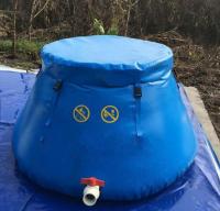 China Industrial Fabric Tarpaulin Water Tank Soft PVC Foldable Rain Water Container Water Holding Tank for sale