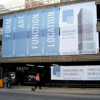 China Eco-Solvent Ink Large Mesh Banners, PVC Mesh Banner With Printable Surface Large Format Mesh Banners for sale