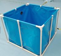 China 2M*1M 5000L Tarpaulin Fish Tank / Folding Round Fish Pond For Aquaculture Diy Fish Pond for sale