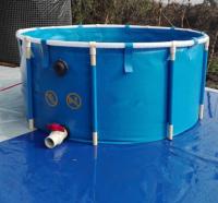 China 2M*1M 5000L Tarpaulin Fish Tank / Folding Round Fish Pond For Aquaculture Diy Fish Pond for sale