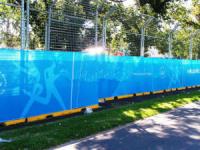China Waterproof Plastic Barrier Fencing Mesh Customized Color Digital Printing Coated Mesh for sale