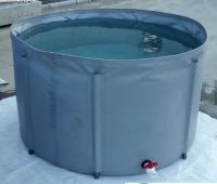 China 3500L Metal Frame Collapsible And Movable  PVC Tarpaulin Fish Tank Fish Pond Plastic Tank for sale