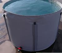 China 3500L Metal Frame Collapsible And Movable  PVC Tarpaulin Fish Tank Fish Pond Plastic Tank for sale