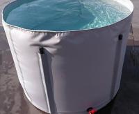 China 3500L Metal Frame Collapsible And Movable  PVC Tarpaulin Fish Tank Fish Pond Plastic Tank for sale