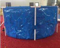 China 6500L Durable  Fish Farming Pond Cylindrical Shape For Fish Breeding Collapsible Fish Tank for sale
