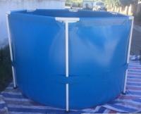 China 55 Gallon Removable Tarpaulin Fish Tank 1700N/5cm High Tensile Strength Fish Pond Plastic Tank for sale