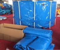 China 55 Gallon Removable Tarpaulin Fish Tank 1700N/5cm High Tensile Strength Fish Pond Plastic Tank for sale