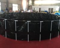 China Black 6000 Gallon Fish Tank , Ornamental Fish Breeding With Steel Frame Collapsible Fish Tank for sale