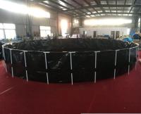 China Black 6000 Gallon Fish Tank , Ornamental Fish Breeding With Steel Frame Collapsible Fish Tank for sale