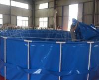 China 500 Cubic Fish Pond Plastic Tank With Folding Frame Exteriors Custom Colors Collapsible Fish Tank for sale