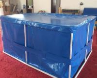 China Galvanized Steel Pipe Rectangular Tarpaulin Fish Tank Portable Flexible With Cover for sale