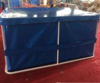 China Galvanized Steel Pipe Rectangular Tarpaulin Fish Tank Portable Flexible With Cover for sale