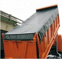China Anti UV Fire Retardant Tarpaulin Truck Cover Heavy Duty With Rain Flaps for sale