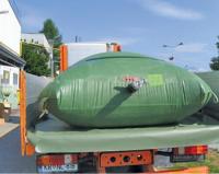 China Vehicle Collapsible Water Container ,Dark Green Color 3500 Liter Water Bladder Tank for sale